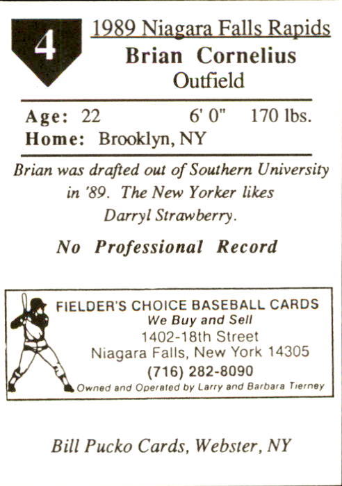 1989 Niagara Falls Rapids Pucko #4 Brian Cornelius Brooklyn New York NY ...