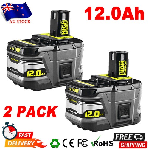 2x 18V 12Ah Li-Ion Battery For Ryobi For One Plus P108 RB18L50 P107 ...