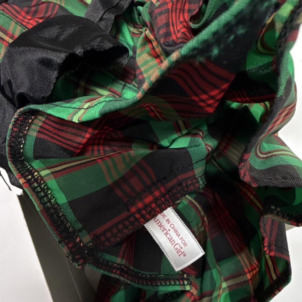 American Girl Addy Christmas Holiday Dress Outfit Green Red Plaid for ...