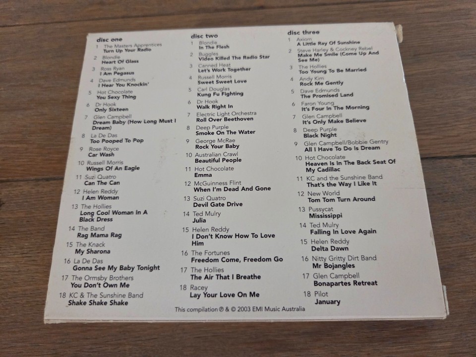 3CD SENSATIONAL HITS OF THE 70'S (Rare TED MULRY BUGGLES AXIOM BLONDIE ...