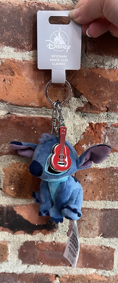 Disney Parks Lilo & STITCH Plush Keychain with Ukulele Guitar Bag Charm ...