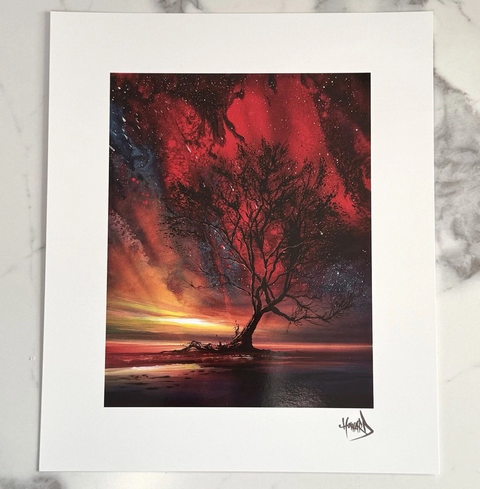Ashton Howard Awakening 2024 Lithograph Park West Ocean Sunset Tree Art ...