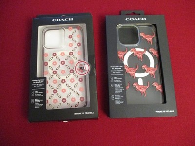 Pair of Coach Protective Cases for iPhone 15 Pro Max ~ Dinosaurs | eBay