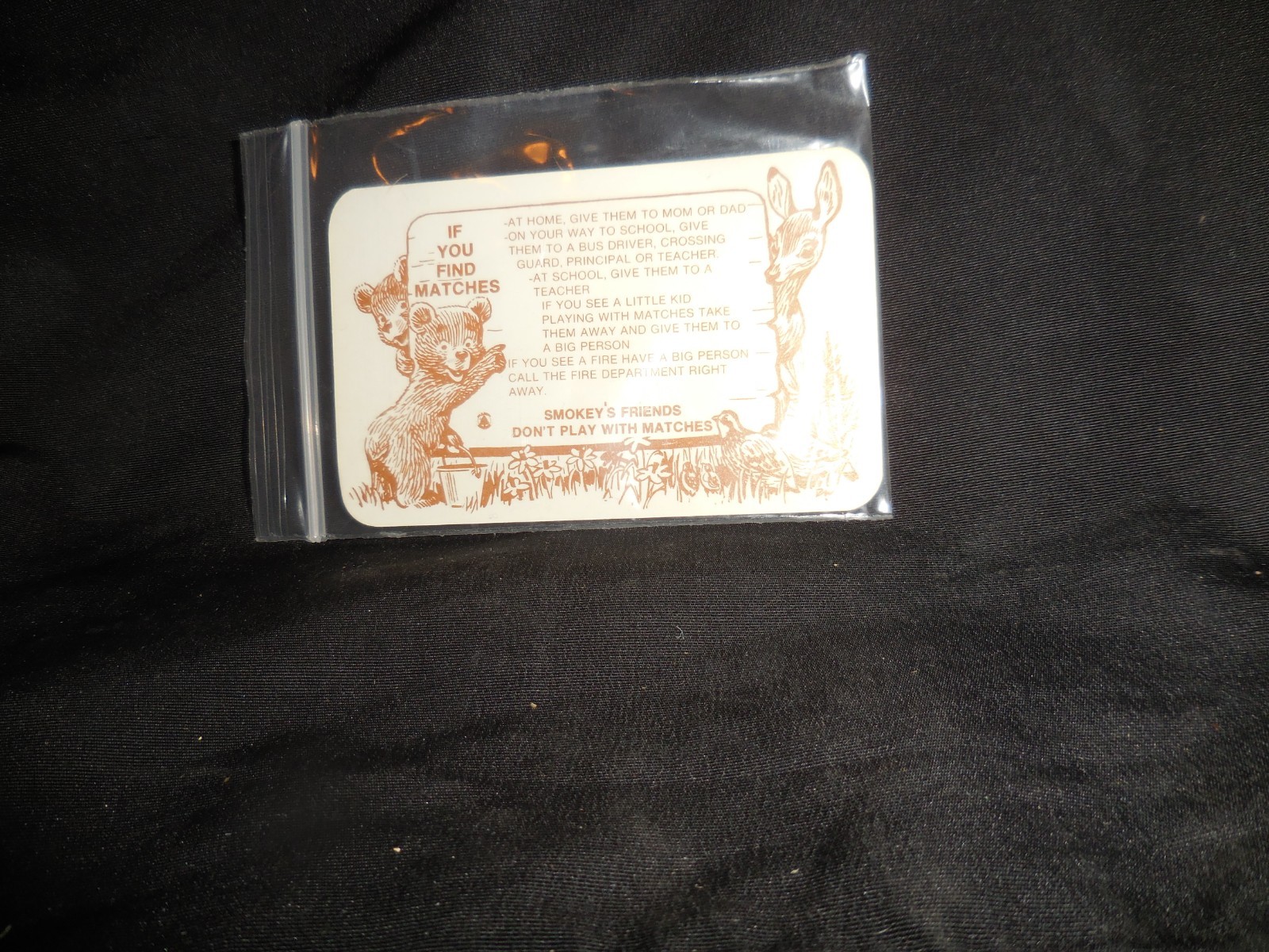 Vintage Smoket The Bear "Thanks...for helping prevent forest fires ...