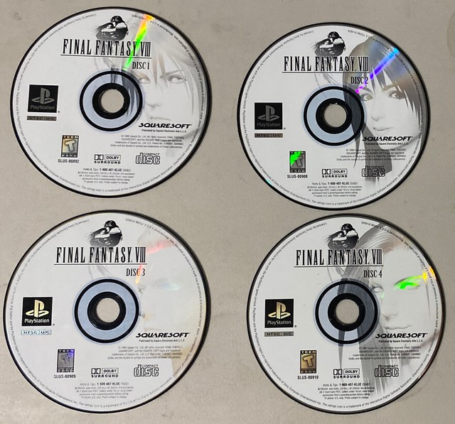 Final Fantasy VIII 8 (PlayStation 1 PS1, 1999) Set All Discs Only | eBay