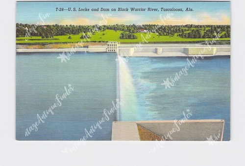 PPC Postcard AL Alabama Tuscaloosa Us Locks And Dam On Black Warrior ...