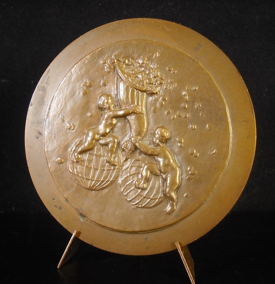 1975 Allegory of Fortune Medal National Lottery Nude Woman Try? medal ...