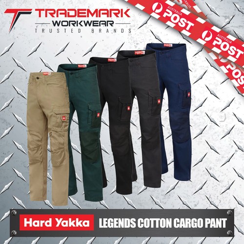 Hard Yakka Mens LEGENDS COTTON CARGO PANTS (Y02202) 77-132 RRP$89.95 | eBay