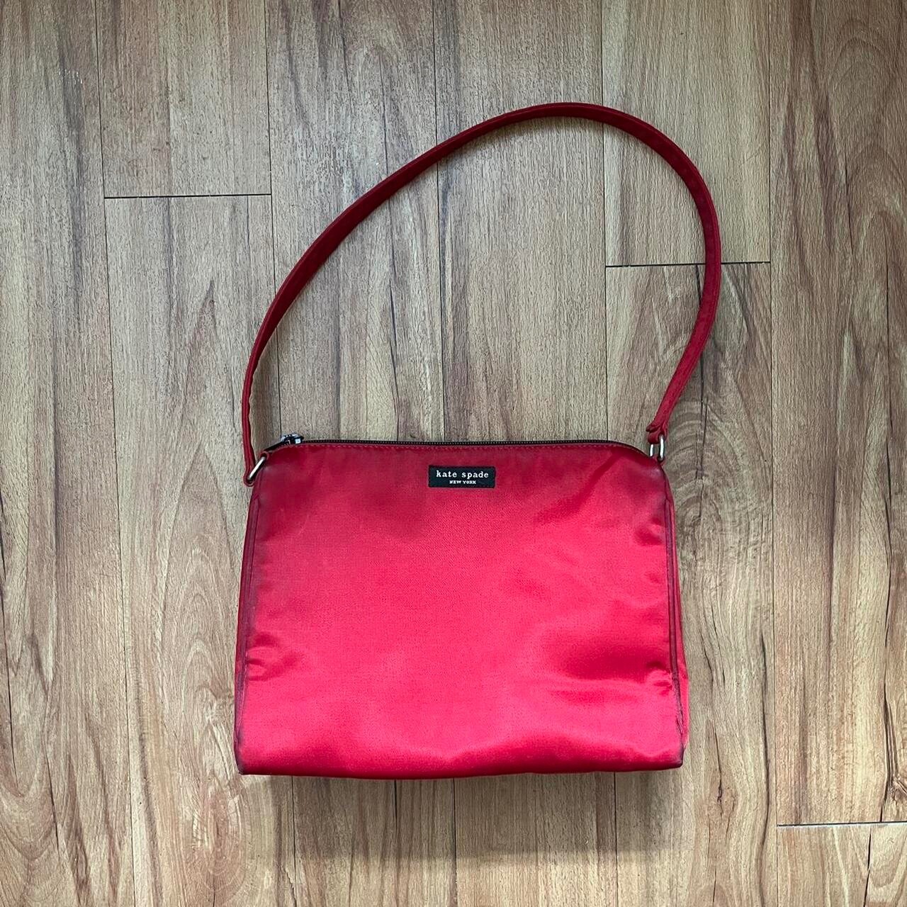 Vintage Red Nylon Kate Spade Shoulder Bag Purse | eBay