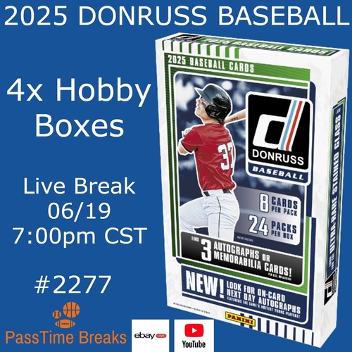 COLORADO ROCKIES - 2025 PANINI DONRUSS BASEBALL - 4x Hobby Box - LIVE ...