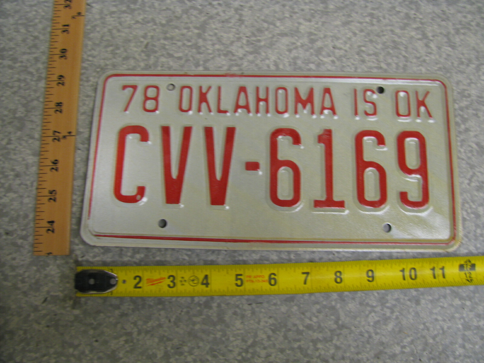 1978 78 OKLAHOMA OK LICENSE PLATE TAG #CVV-6169 | eBay