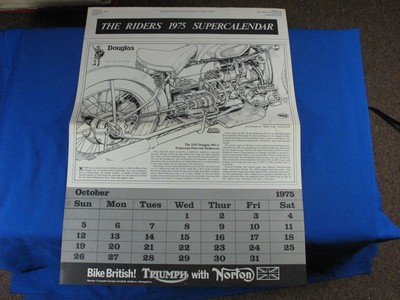 Original The Riders 1975 Supercalendar October 1935 Douglas Endeavour ...