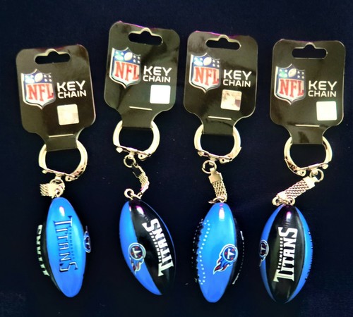 FOUR (4) TENNESSEE TITANS PLASTIC, FOOTBALL KEY CHAINS FROM RICO ...