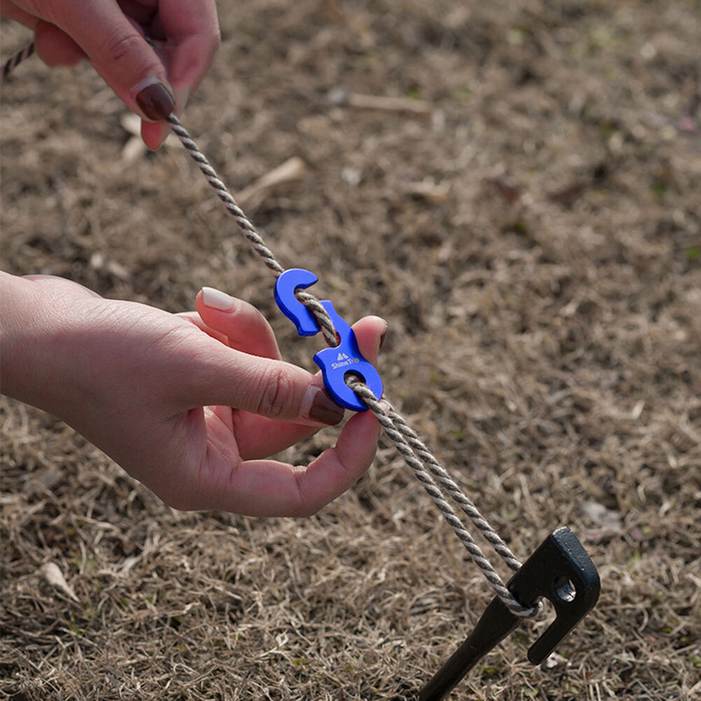 AU 10pcs Camping Tent Wind Rope Buckles S-Shaped Tensioners (Blue) | eBay