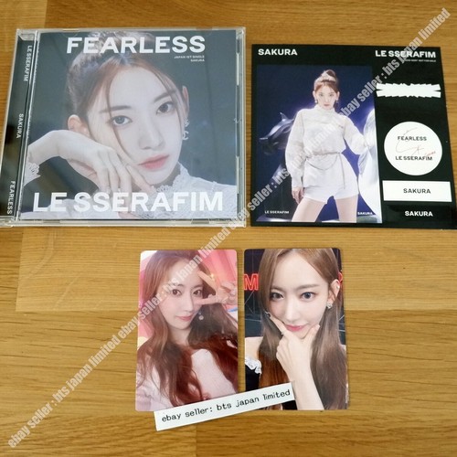 Sakura LE SSERAFIM FEARLESS Solo CD + 2Photocard + 1Sticker set PC ...