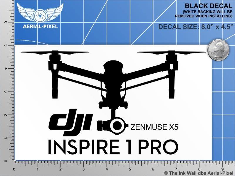 DJI Inspire 1 Pro Zenmuse X5 Window or Case Decal Sticker - Black White ...