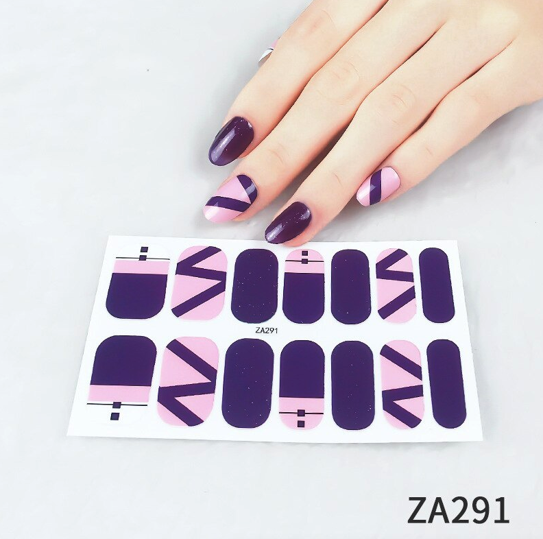 Full Size Nail Wraps Stickers Polish Manicure Art Self Stick Decor 3D ...