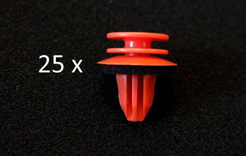25x Mercedes-Benz Interior Trim Clip + Gasket (Orange), 0009918698 ...