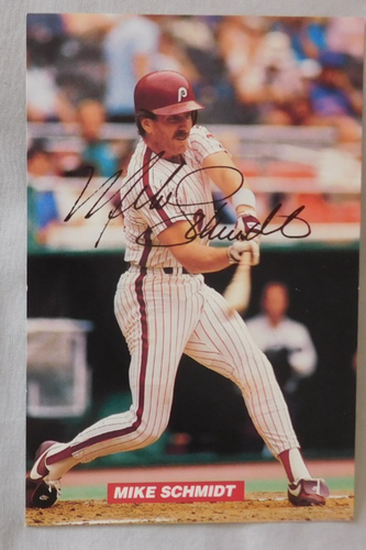 Mike Schmidt Philadelphia Phillies HOF 4x6 Photo Baseball Card 1995 | eBay