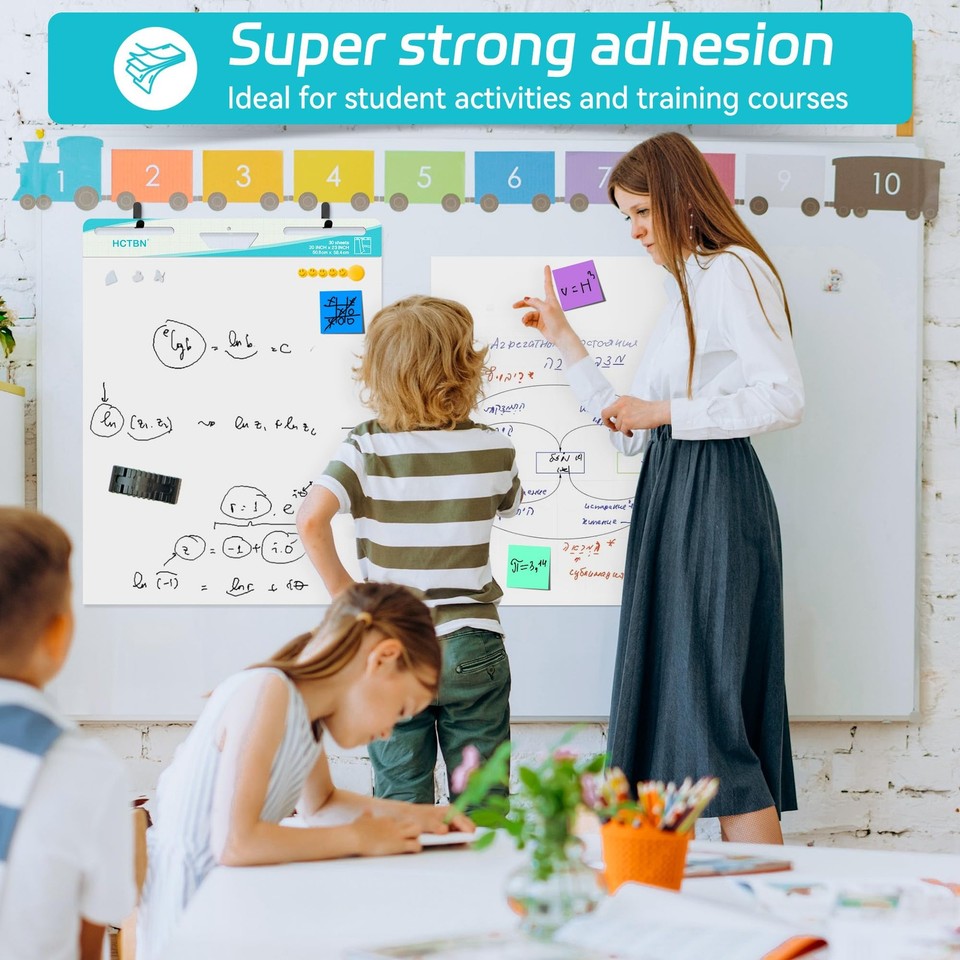 120 Sheets Thickened Sticky Easel Pad, 20 in x 23 in, 30 Sheets/Pad, 4 ...