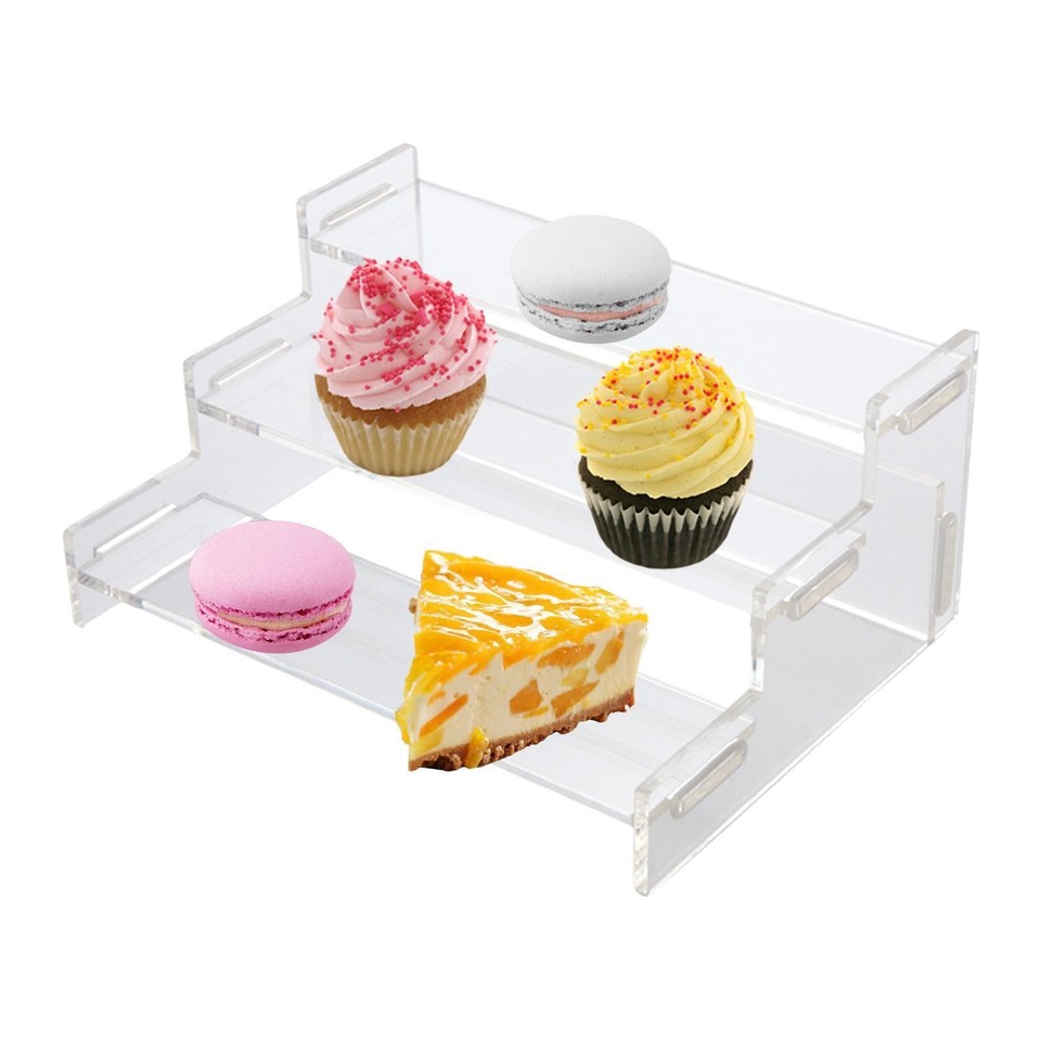 3-lagige Tortenständer-Leiter transparent für Mini-Cartoon-Figuren ...
