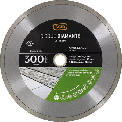 Disque diamanté carreleur pro ° 300 mm carrelage céramique marbre grès ...