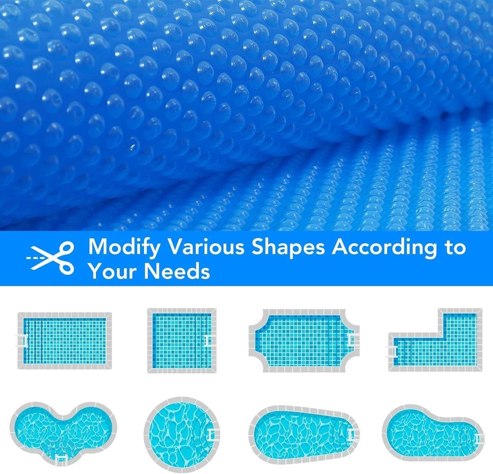 20x40ft Rectangular Solar Pool Cover 300um Swimming Pools Heat ...