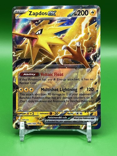 Zapdos EX 151 English 145/165 Full Art Pokemon Card | eBay