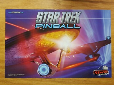 STERN STAR TREK LARGE VERSION Vengeance NOS Pinball Machine Flyer Sci ...
