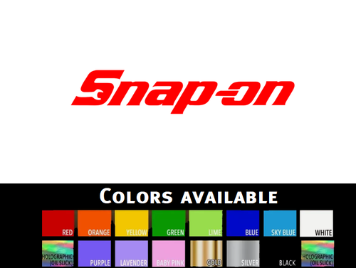 SNAP-ON Car Window Vinyl Decal Graphic TOOLBOX Garage Sticker NEW | eBay