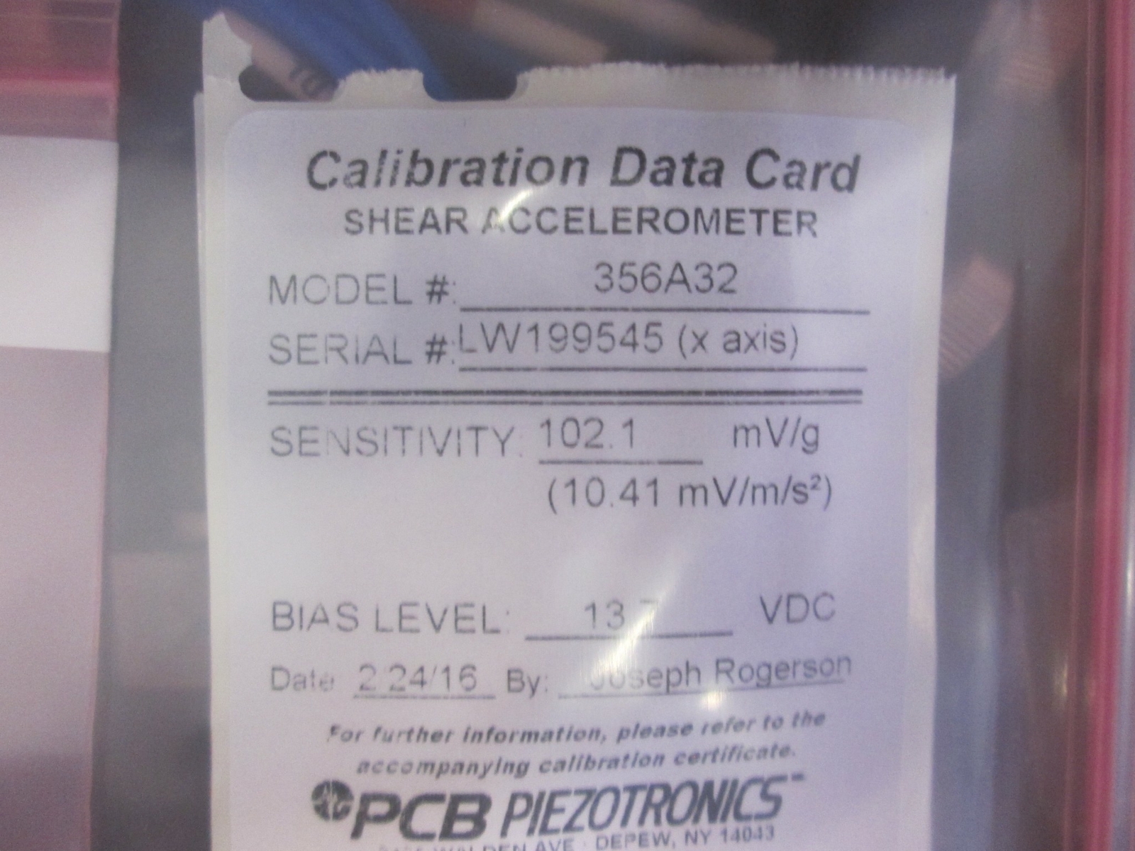 Piezotronics PCB, 356A32, Shear Accelerometer, New | eBay