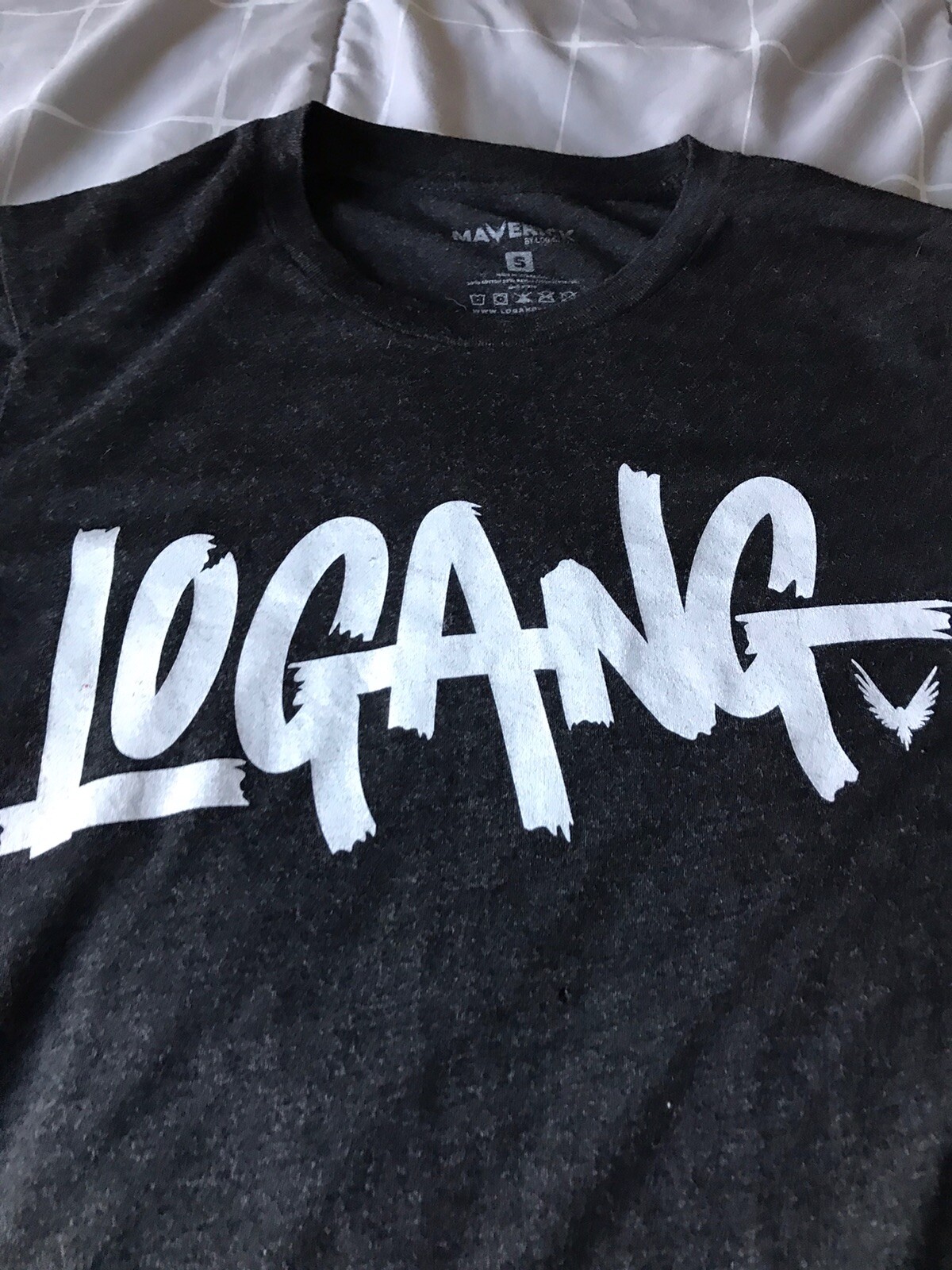 Logang MAVERICK by Logan Paul Logo Black T-shirt Whit… - Gem