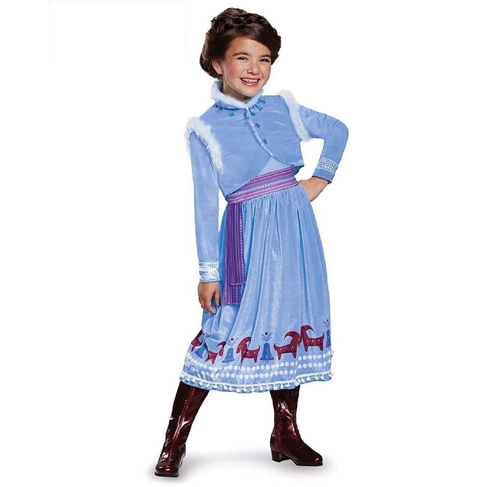 DH Halloween Princess Anna Costume Girl's Dress with Warm Coat 2pcs Set ...