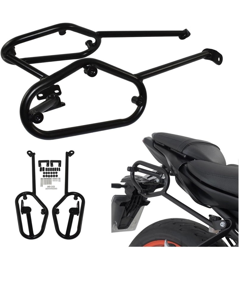 Side Bags Carrier Luggage Rack Cargo Carry Shelf For YAMAHA FZ07 MT-07 ...