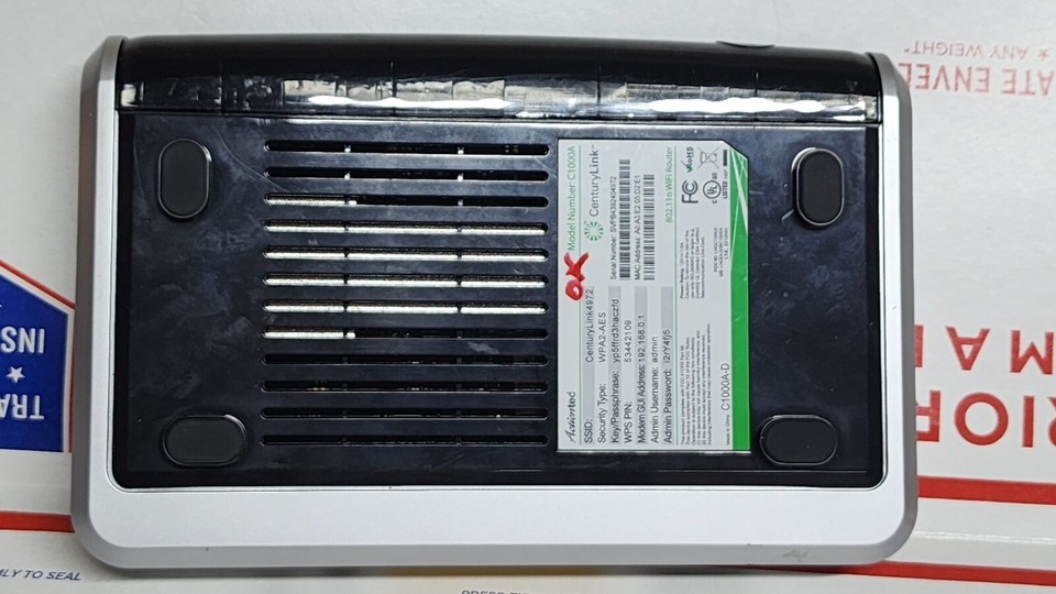 ACTIONTEC CENTURYLINK C1000A 300Mbps 4-PORT WIRELESS N ROUTER GIGABIT ...