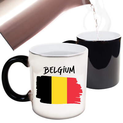 Belgium Country Flag Nationality Colour Changing Mug Drinking Mugs GIFT ...