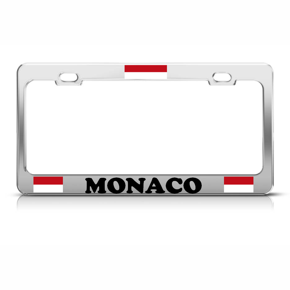 MONACO FLAG Heavy Duty Metal License Plate Frame Tag Border | eBay