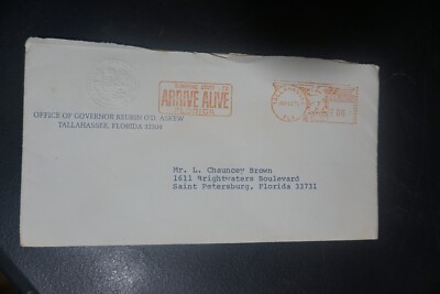 1971 Metered cover and signed letter FL governor Reubin OD Askew | eBay
