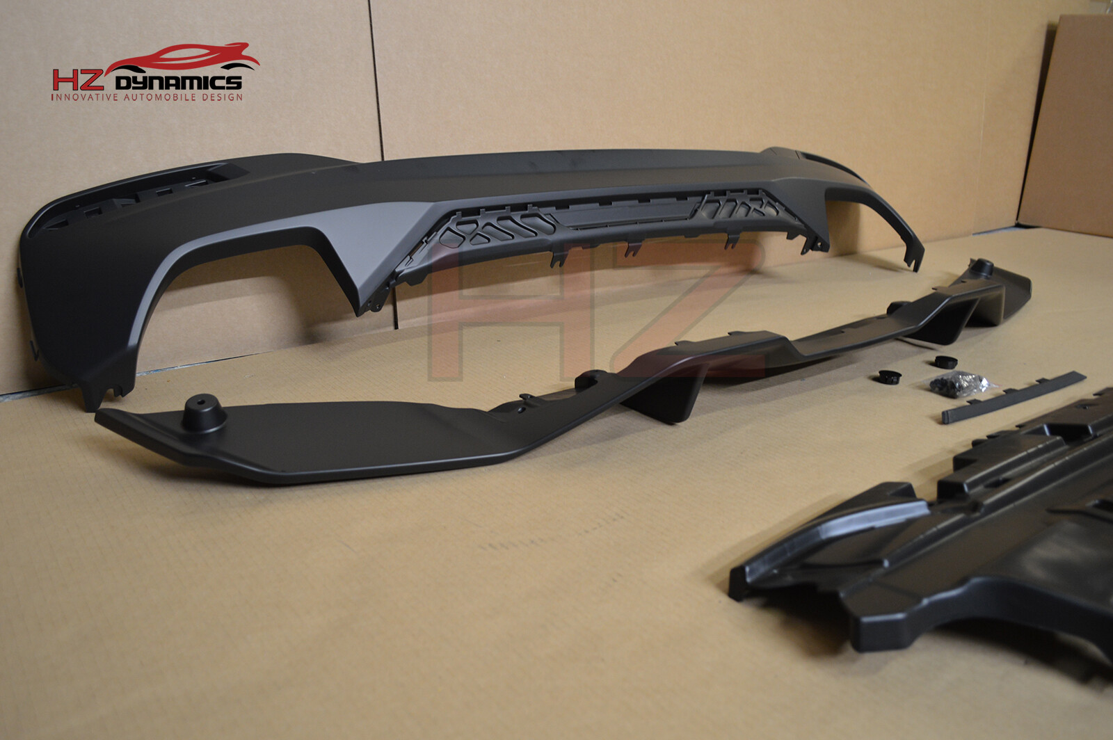MATTE BLACK PERFORMANCE LOOK REAR BUMPER DIFFUSER FOR BMW G30 G31 5 ...