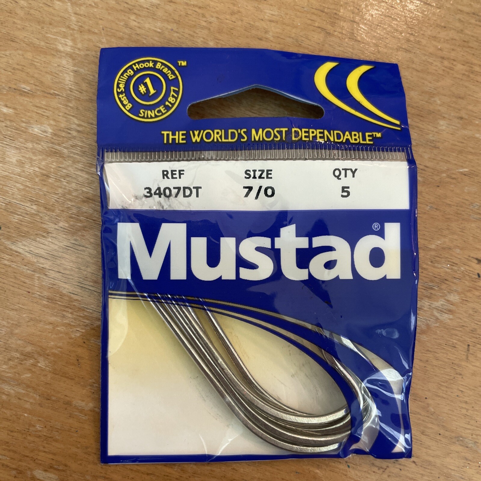 Mustad Fishing Hooks Size 7/10 Qty 5 | eBay