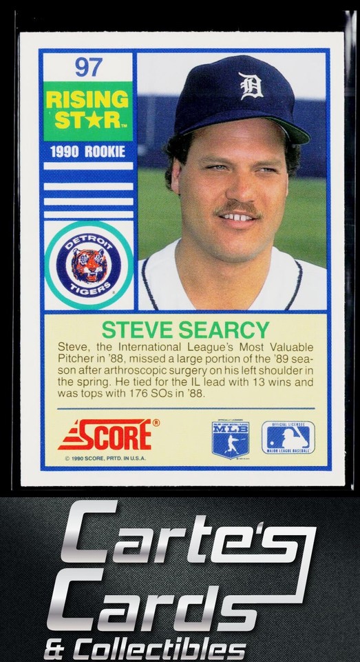 Steve Searcy 1990 Score Rising Stars #97 Detroit Tigers | eBay
