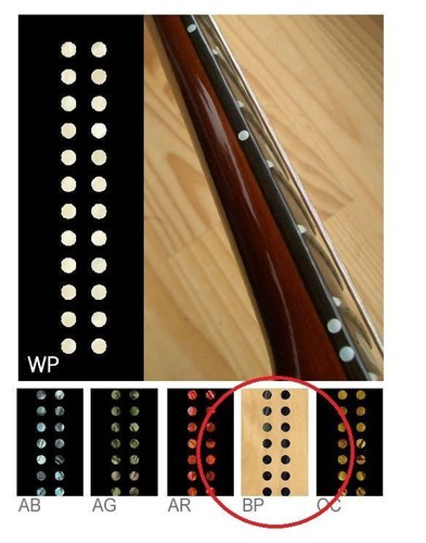New Small Custom Dots 1/8" Black Pearl Inlay Sticker Fret Side Markers ...
