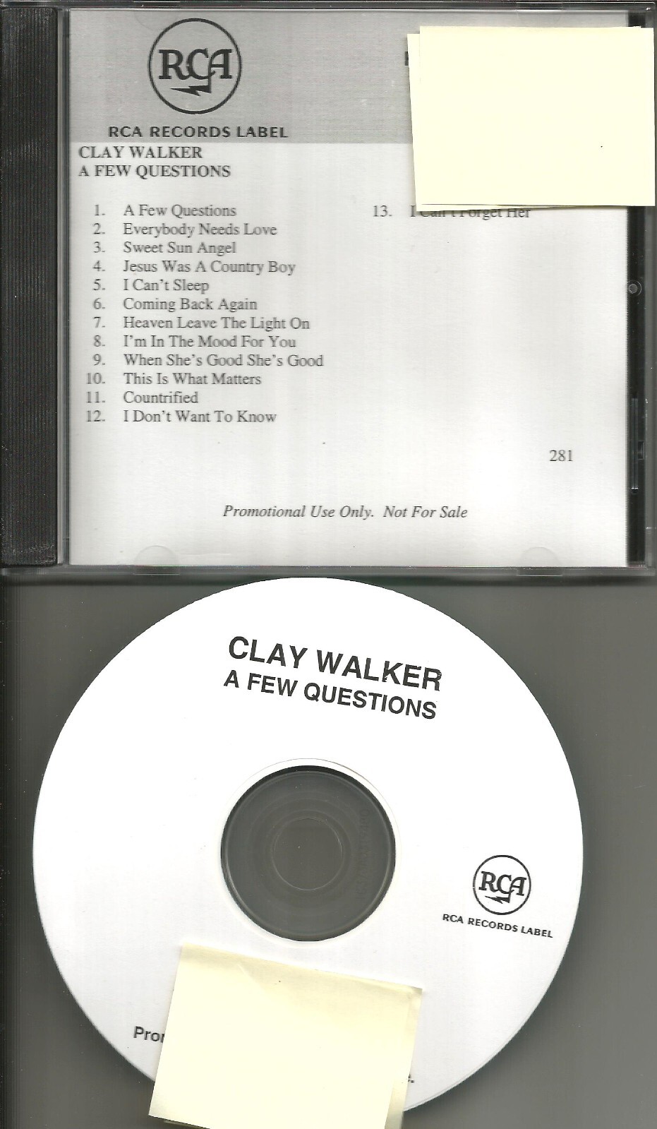 CLAY WALKER Few Questions DIFFERENT COVER RARE TST PRESS ADVNCE PROMO ...