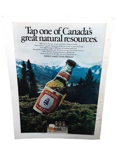 1977 Molson Ale Beer Canada Original Print Ad | eBay