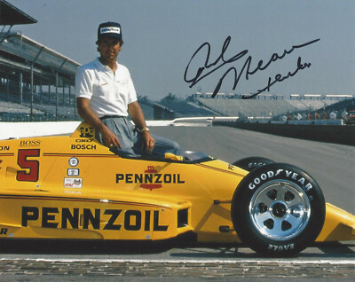 RICK MEARS SIGNED AUTHENTIC 4X INDY 500 WINNER 8x10 PHOTO C w/COA ...