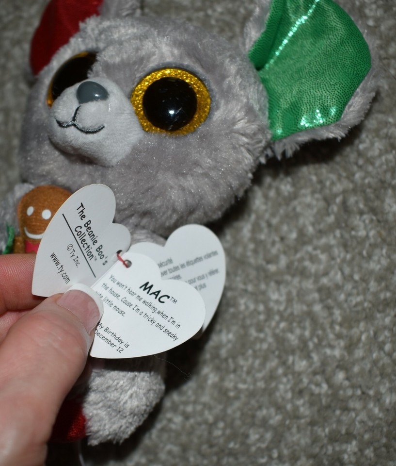 Ty Beanie Boos Beanie Babies MAC holiday colors christmas | eBay
