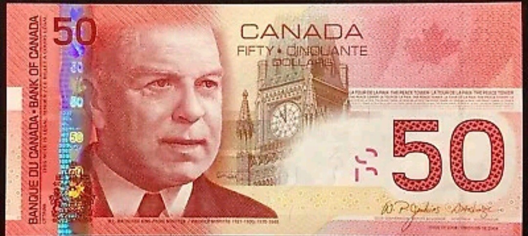 2004 CANADIAN 50 DOLLAR BILL UNCIRCULATED. $50 CANADA BANKNOTE UNC. 1 ...