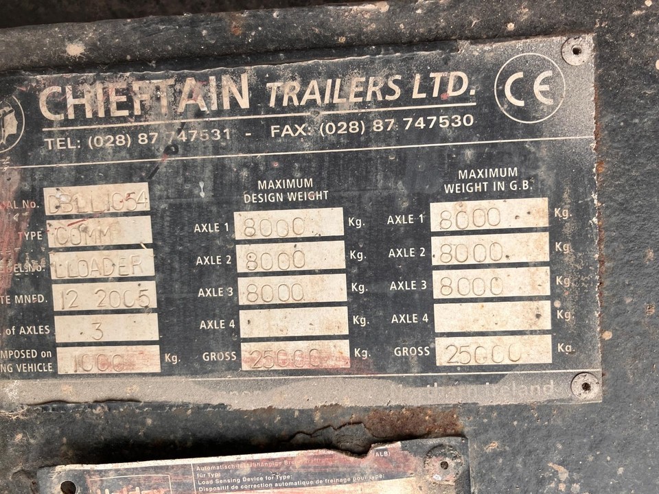 2005 CHIEFTAIN DRAWBAR LOW LOADER DIGGER PLANT TRAILER NEW TIMBERS SHOT ...