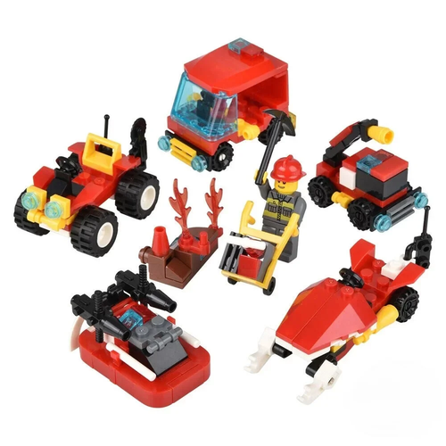 The City Fire Rescue Construction, Building Block Mystery Capsule Set ...