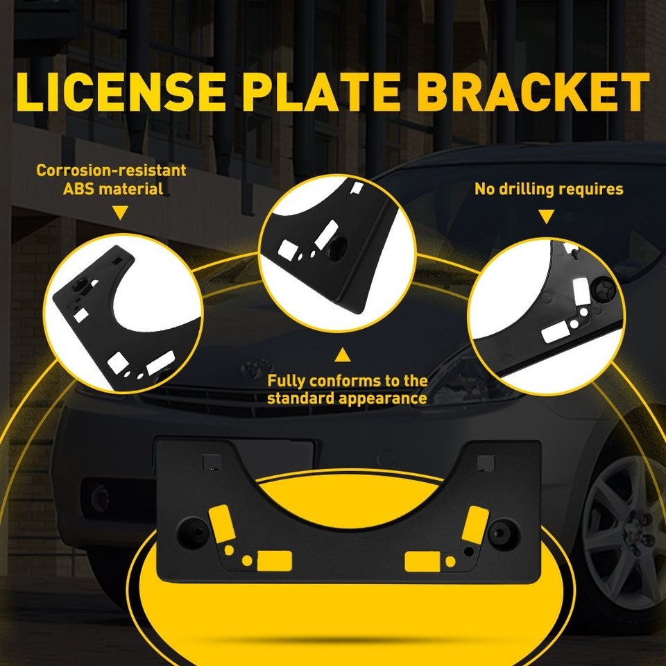 2PCS For Toyota Prius 2004-2009 Front License Plate Mount Holder Frame ...